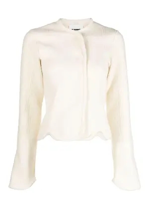 JIL SANDER Jil Sander Off-Centre Cotton-Wool Blend Jacket