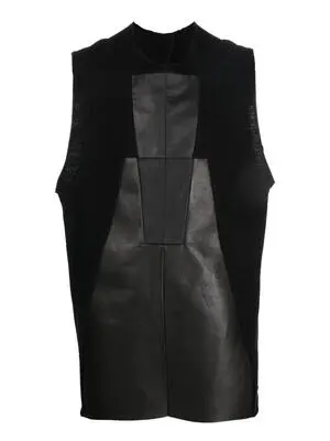 Rick Owens Panelled Design Tank Top - Black