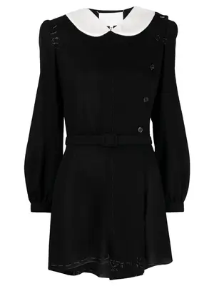 MAISON MARGIELA Peter Pan-collar Wool Minidress - Black