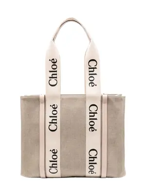 Chloé Medium Woody Tote Bag - Neutrals