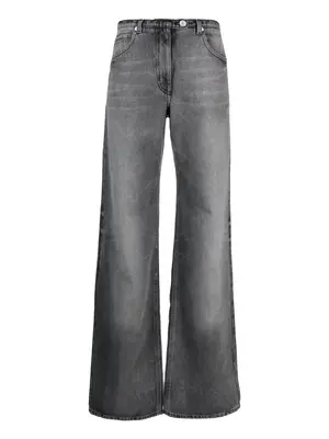 COURREGES Stonewashed Low-Rise Wide-Leg Jeans