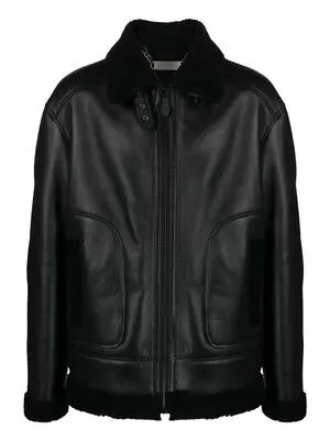 Philipp Plein Skull-print Shearling Jacket - Black