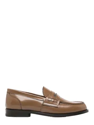 Fabiana Filippi Leather Loafers - Brown