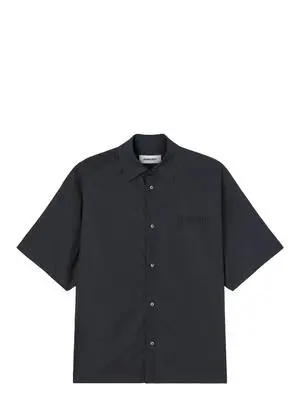 AMBUSH Logo-patch Cotton Shirt - Black