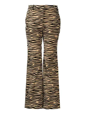 Rabanne Tiger-print Straight-leg Trousers - Multicolour
