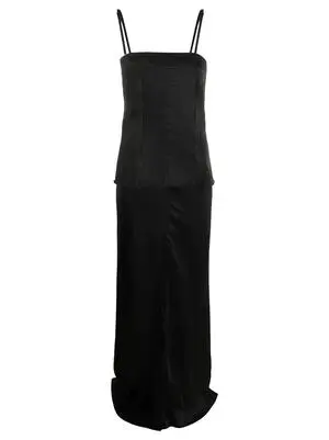 Blumarine Layered Maxi Dress - Black