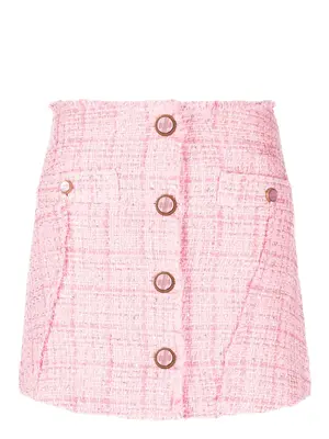 Gcds Tweed Miniskirt - Pink