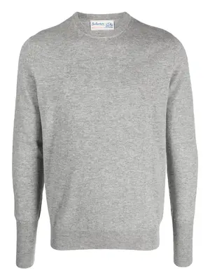 BALLANTYNE Mélange-effect Cashmere Jumper - Grey