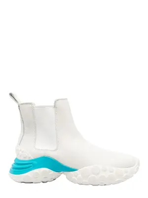 Camper Contrasting-sole Leather Boots - White
