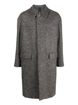 HEVO Cavallino Single-breasted Coat - Grey