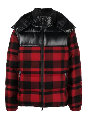 Polo Ralph Lauren Check-print Puffer Jacket - Black