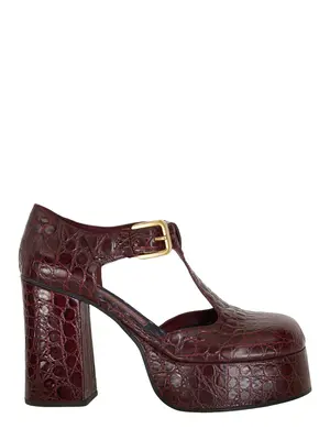 Etro Mary Jane 110mm Round-toe Pumps - Red