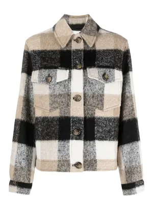 WOOLRICH Woolrich Fringed Checked Shirt Jacket