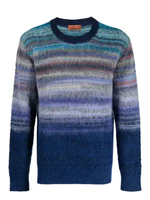 Missoni Striped Crew-neck Jumper - Blue