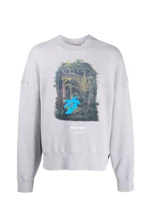 Palm Angels Graphic-print Sweatshirt - Grey
