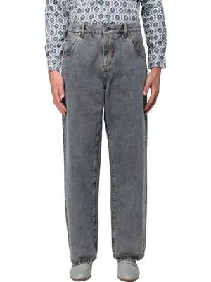 Etro Denim Jeans With Embroidered Logo - Grey
