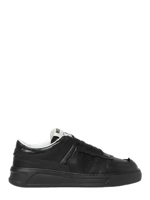 MSGM Synthetic Leather Sneakers - Black