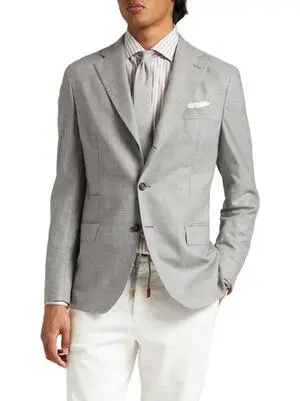 Eleventy Single-breasted Cashmere Sport Coat - Light Grey