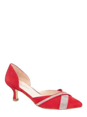 PATRICIA GREEN Milan D'orsay Pump - Red Suede