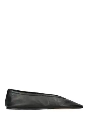 Le Monde Beryl Leather Luna Ballet Flats - Black