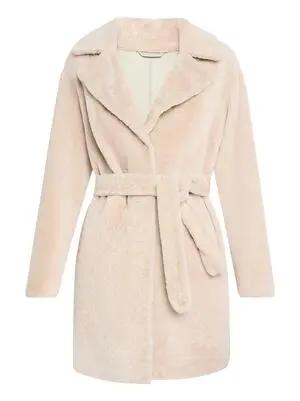 Gorski Gorski Reversible Lamb Shearling Stroller Coat Beige
