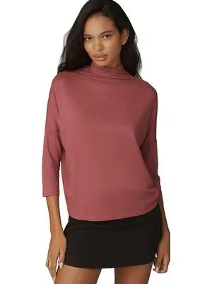 Anthropologie Dolman Turtleneck Top - Dusted Plum