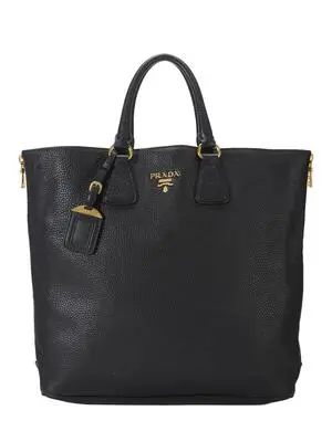 PRADA Vitello Daino Side Zip Tote Large