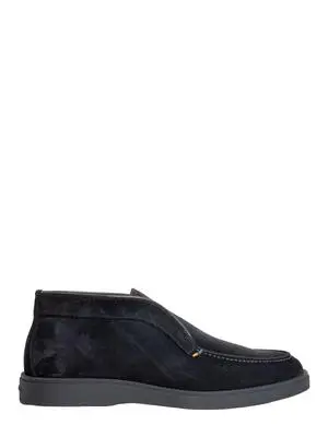 Santoni Suede Ankle Boots - Navy