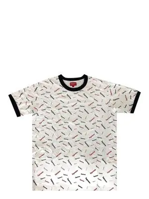 Supreme Scatter Ringer Tee - White