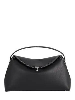 TOTEME TOTEME T-Lock Grained-Leather Top Handle Black Grain
