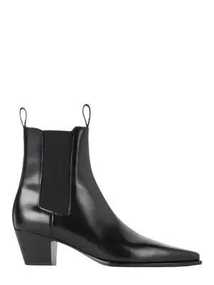 TOTEME Leather City Boots - Black
