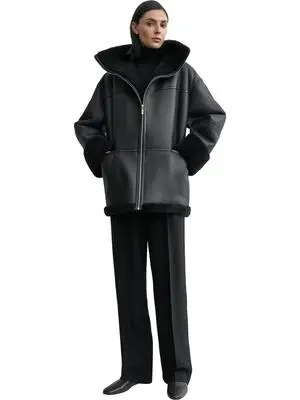TOTEME Signature Shearling Jacket - Black