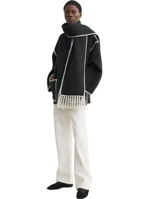 TOTEME TOTEME Embroidered Scarf Jacket Grey