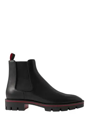 CHRISTIAN LOUBOUTIN Alpinosol Leather Chelsea Boots - Black