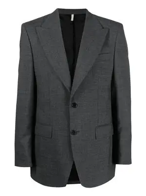 SUNFLOWER Single-breasted Wool Blazer - Grey
