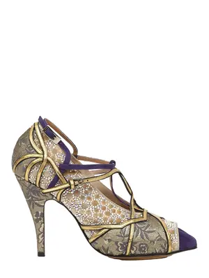 MAISON MARGIELA Tabi Monster Panelled Pumps - Gold