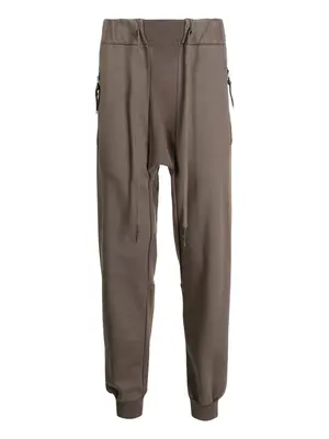 Boris Bidjan Saberi Panelled Tapered Cotton Track Pants - Brown