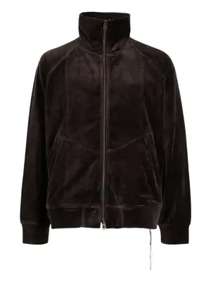 MASTERMIND WORLD Skull-embroidered Zip-up Jacket - Brown