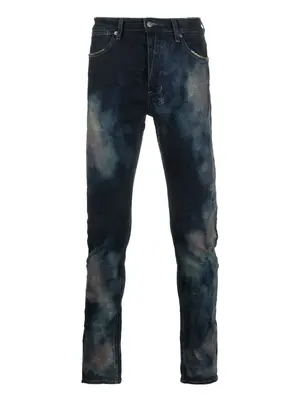 Ksubi Bleached-effect Slim-cut Jeans - Blue