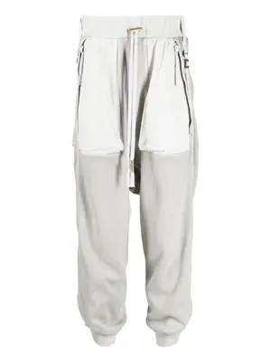 Boris Bidjan Saberi Tapered Cotton Track Pants - Grey