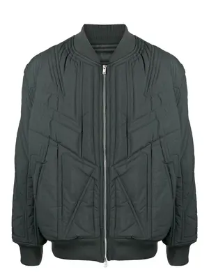 Y3 Quilted Bomber Jacket - Green