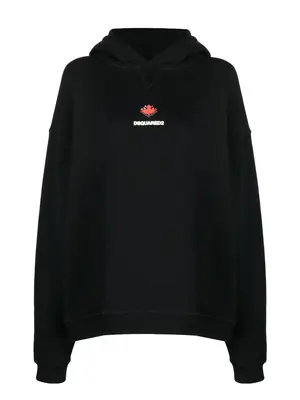 Dsquared2 Logo-print Cotton Hoodie - Black