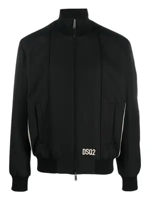Dsquared2 Stripe-trim Bomber Jacket - Black