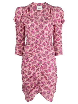 Isabel Marant Celina Graphic-print Dress - Pink