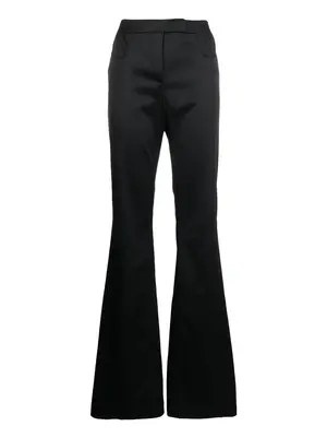 TOM FORD Flared Satin Trousers - Black