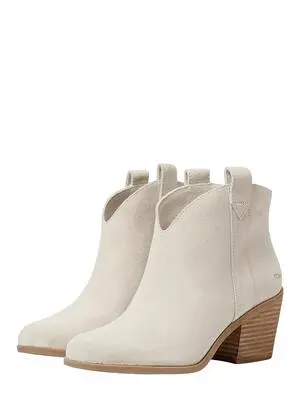 Toms TOMS Constance Block Heel Ankle Boots Bone