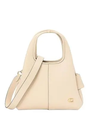 COACH COACH Polished Pebble Leather Lana Shoulder Bag 23 Bone
