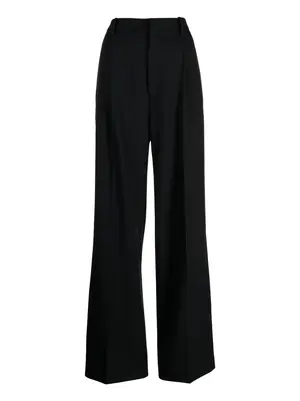 Plan C Wool Tailored Trousers - Black