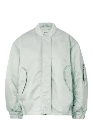 AGOLDE Shoreditch Ski Club Nisa Recycled-shell Bomber Jacket - Silver