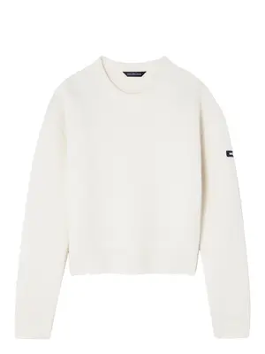 Balenciaga Appliquéd Wool Sweater - White
